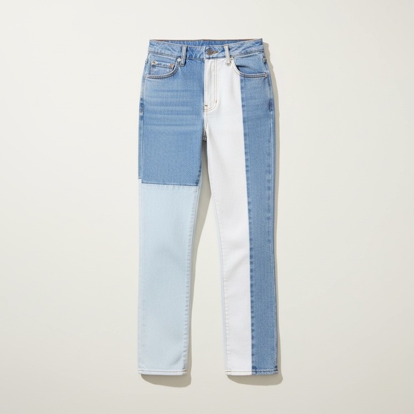 PacSun | Jeans | Pacsun Eco Hopper Patch Mom Jeans Colorblock Denim ...